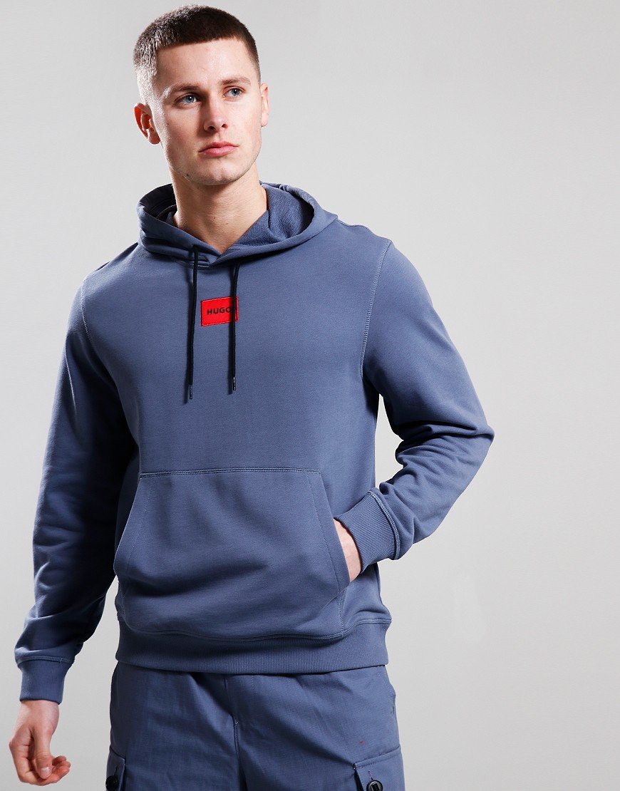 HUGO Daratschi214 Hoodie Open Blue - Terraces Menswear