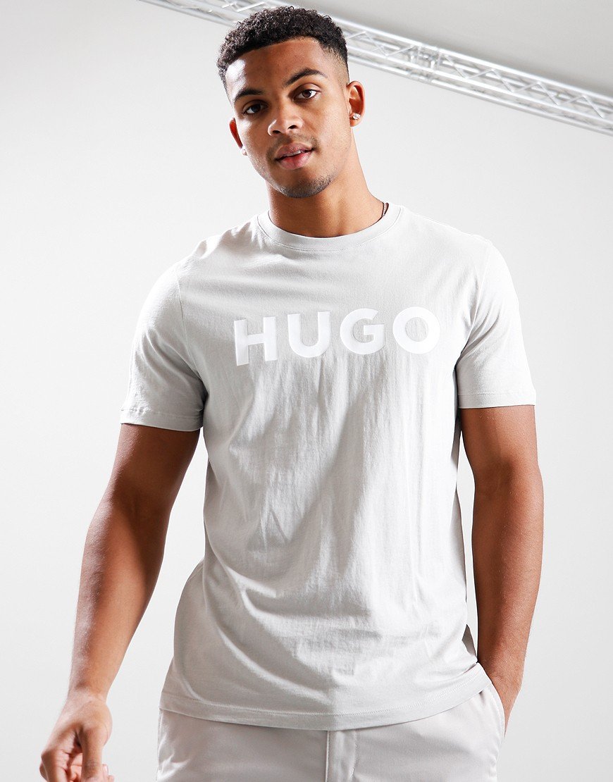 HUGO Dulivio T-Shirt Light Pastel Grey - Terraces Menswear