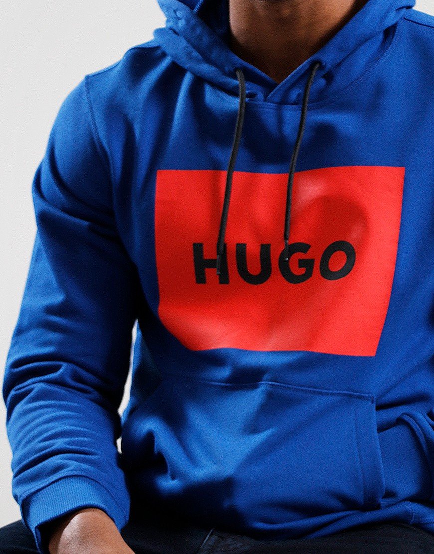 HUGO Duratschi Hoodie Medium blue - Terraces Menswear