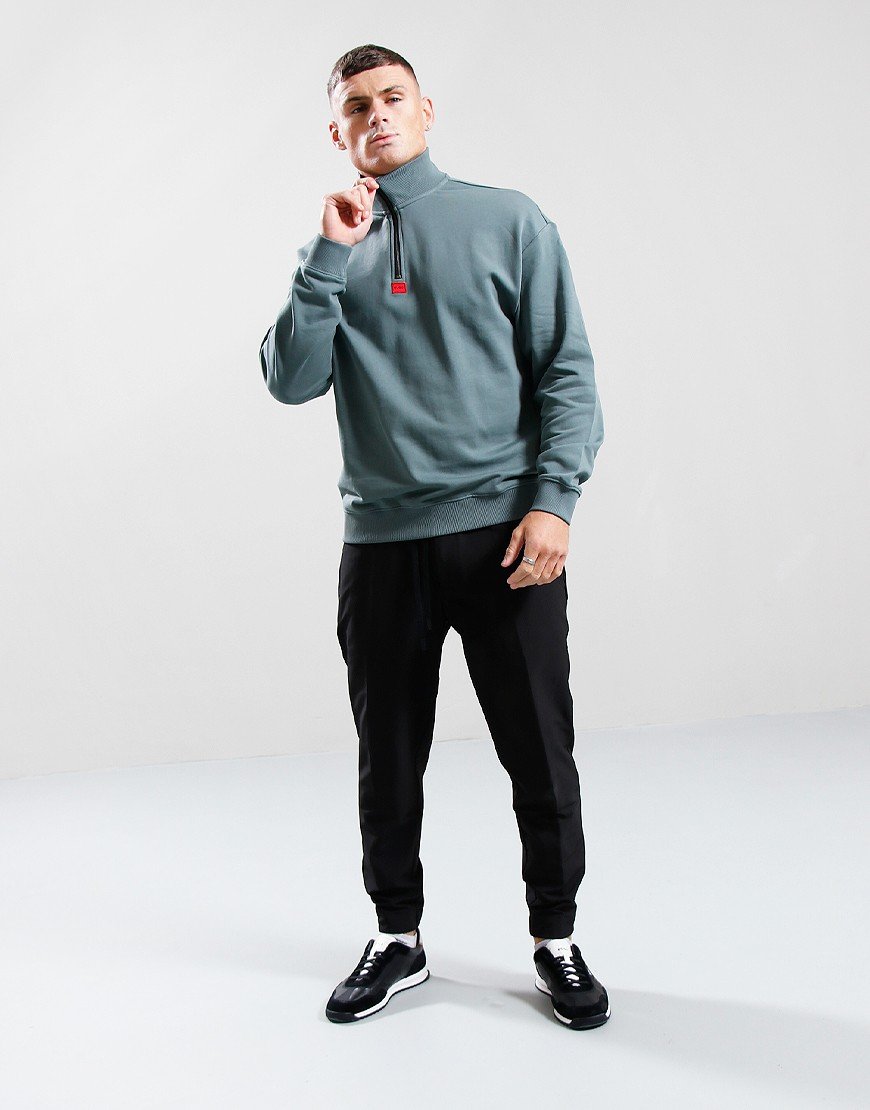 HUGO Durty Sweat Dark Green - Terraces Menswear