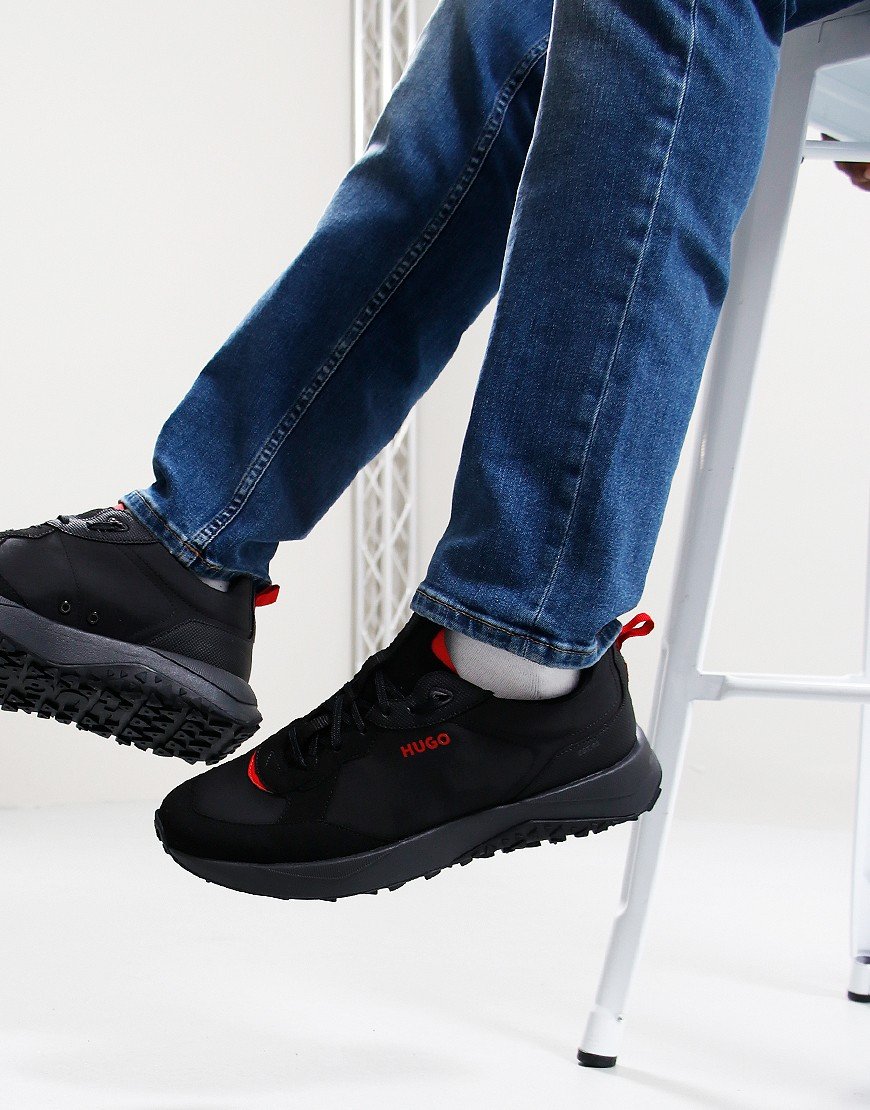 HUGO Kane_Run_nymf Trainers Black - Terraces Menswear