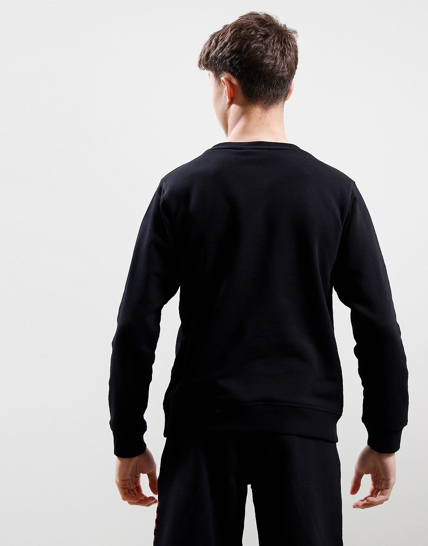 HUGO Kids Logo Crew Sweat Black - Terraces Menswear