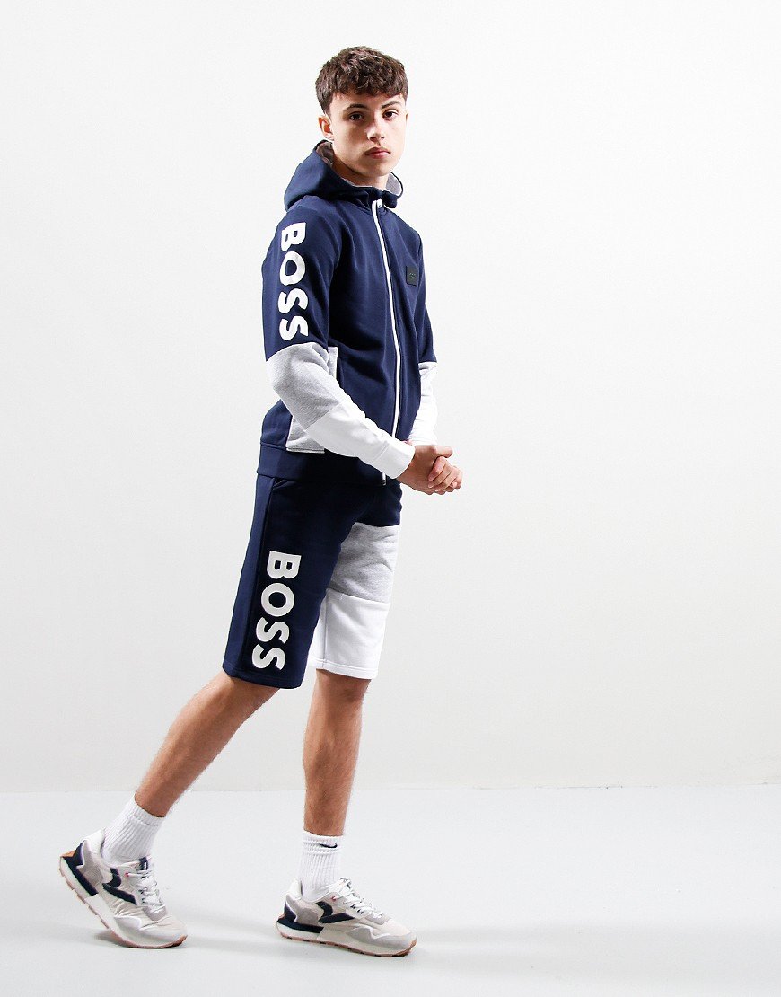 BOSS Kids Large Logo Short Bleu Cargo - Terraces Menswear