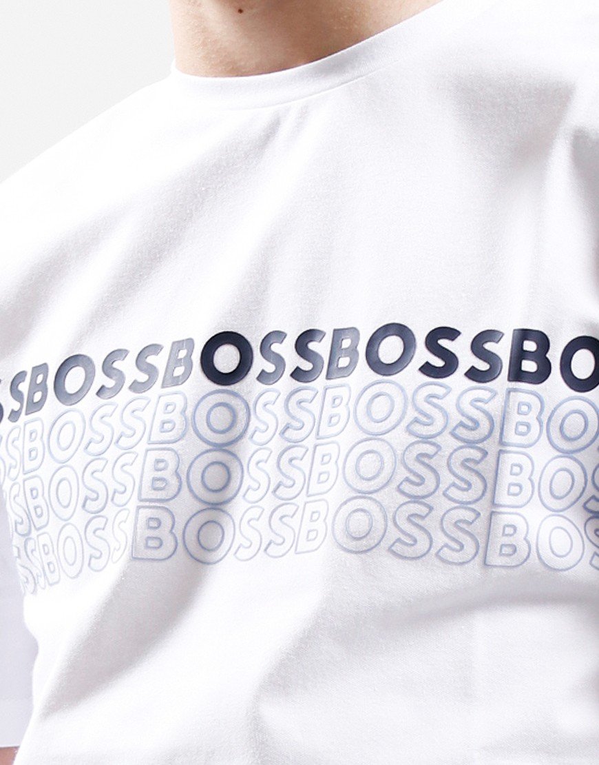 BOSS Kids Repeat Logo T-Shirt Blanc - Terraces Menswear