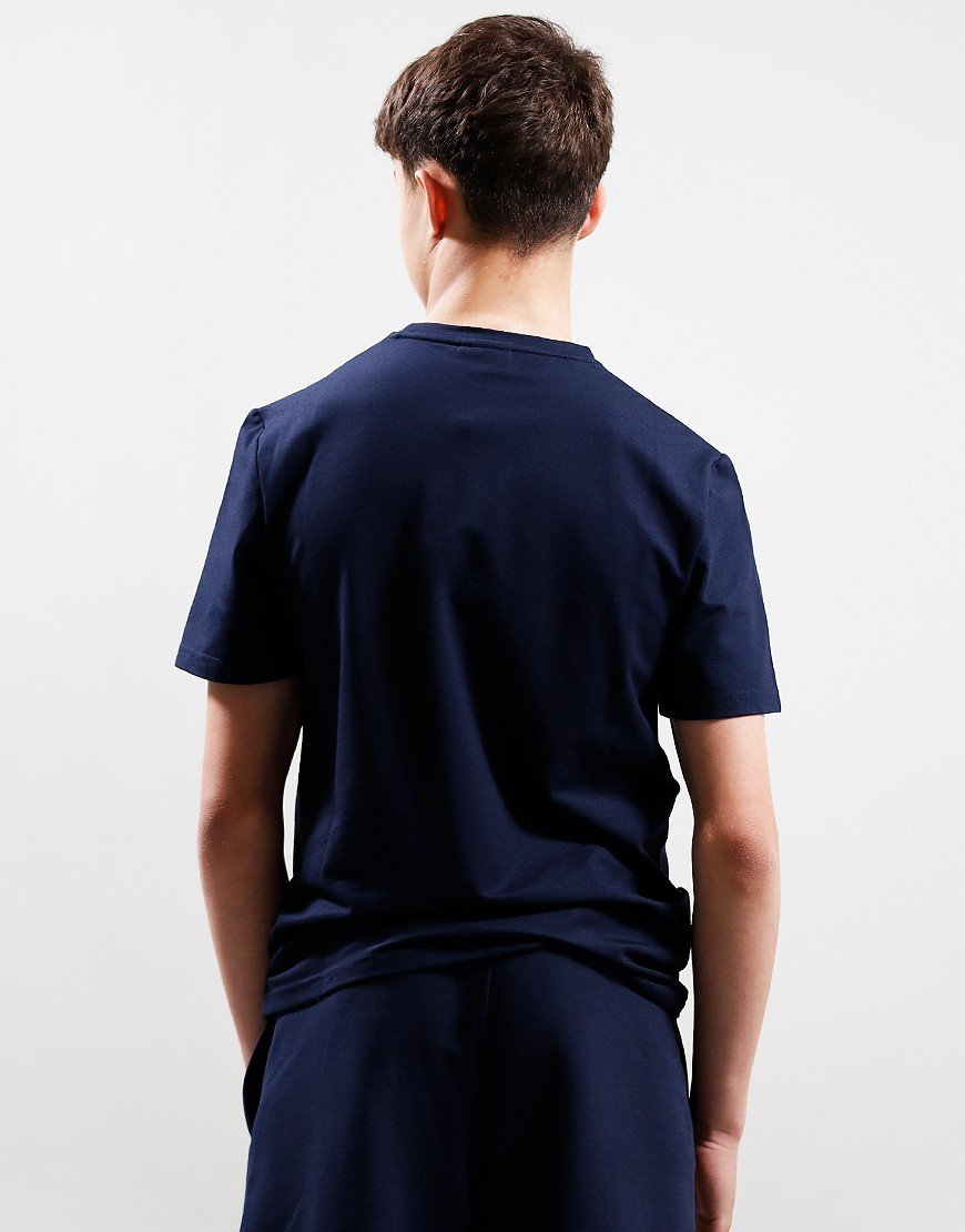 BOSS Kids Repeat Logo T-Shirt Bleu Cargo - Terraces Menswear