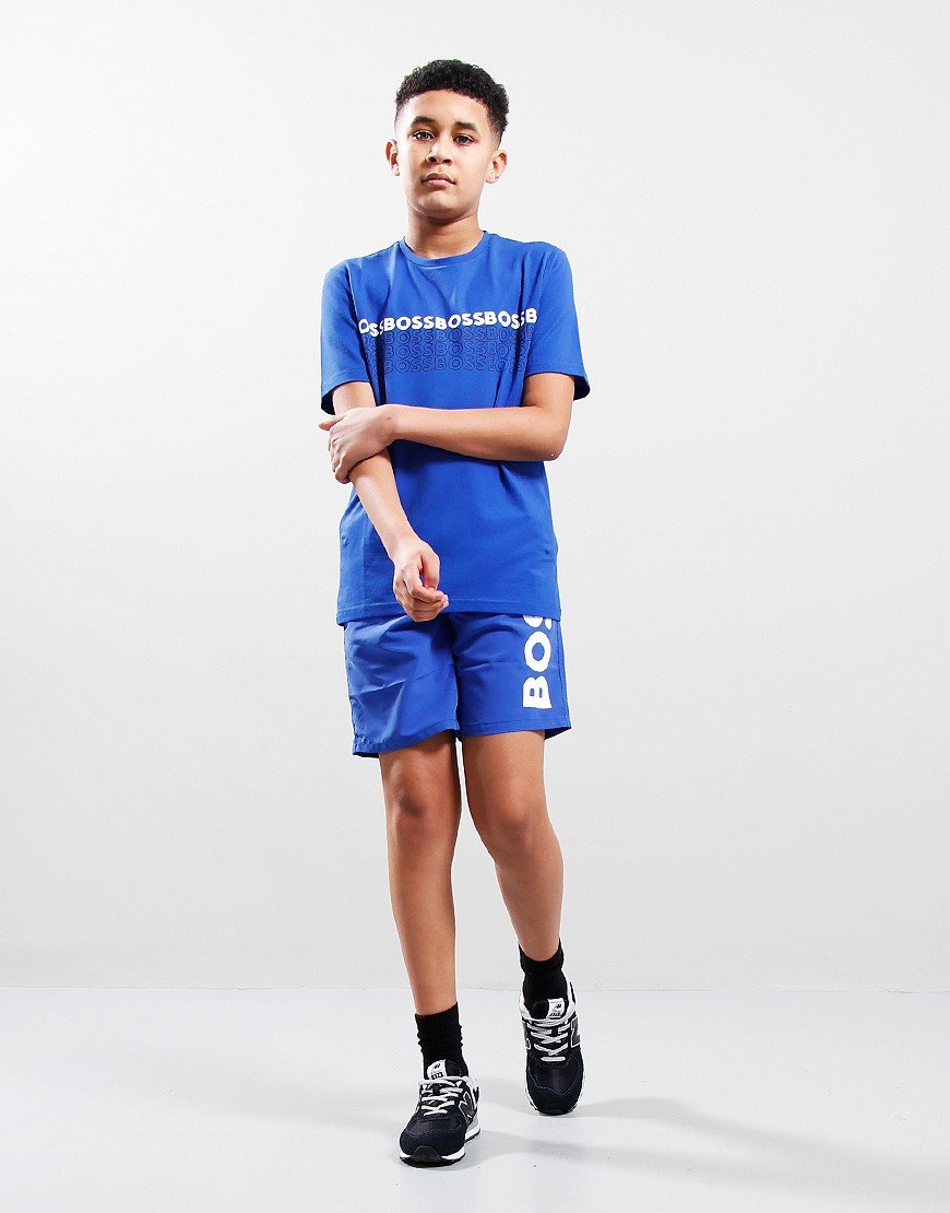 BOSS Kids Repeat Logo T-Shirt Splash - Terraces Menswear