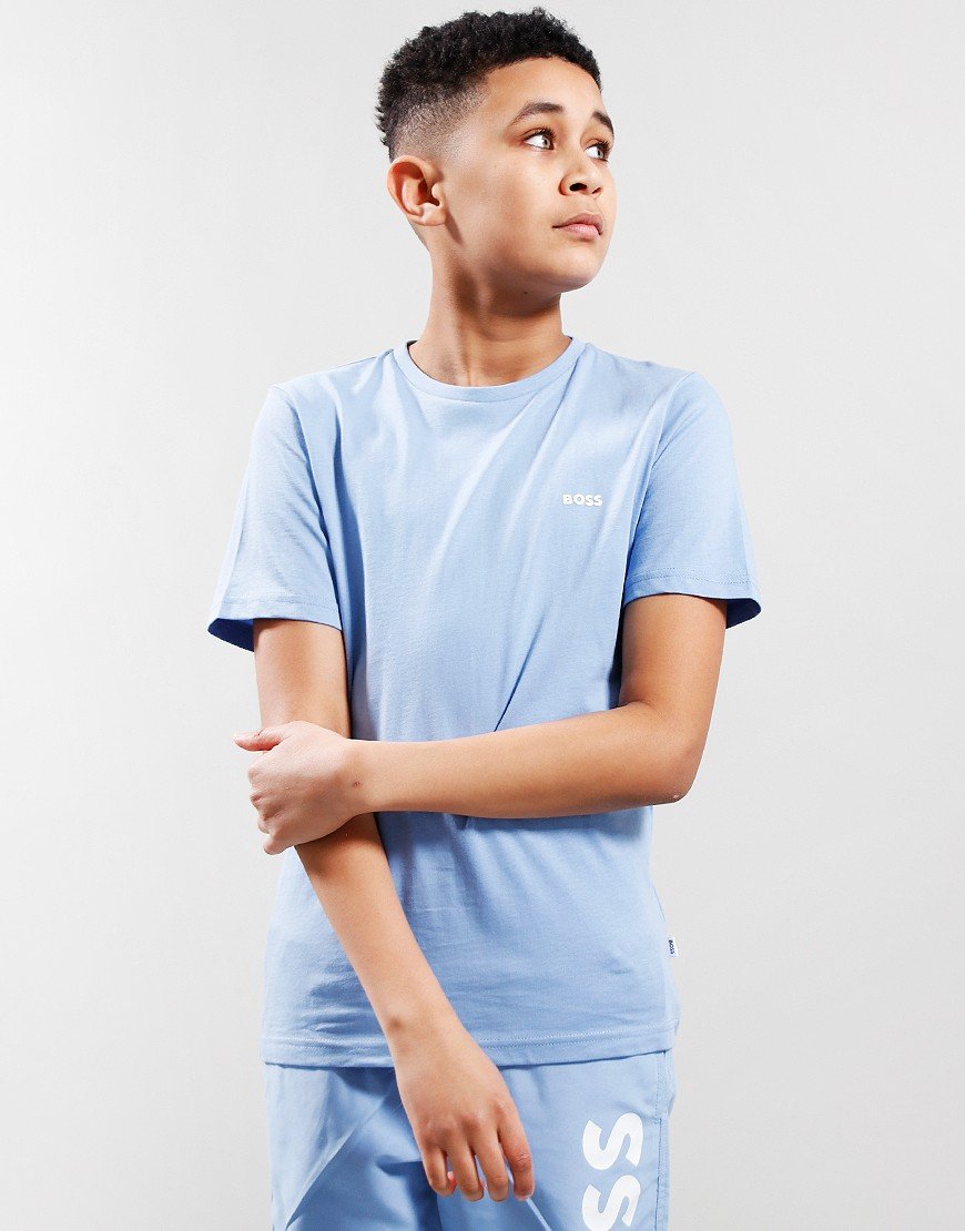 BOSS Kids Small Logo T-Shirt Light Sky - Terraces Menswear
