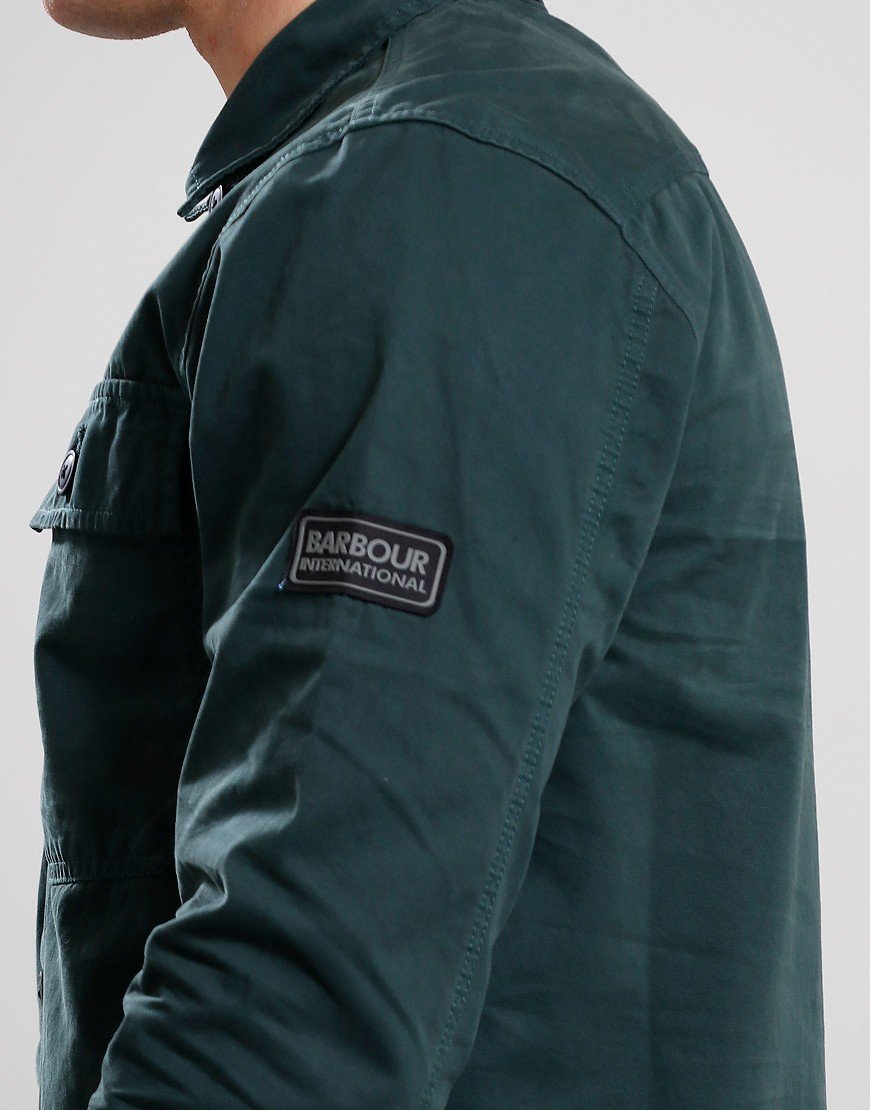 Barbour International Adey Overshirt Green - Terraces Menswear