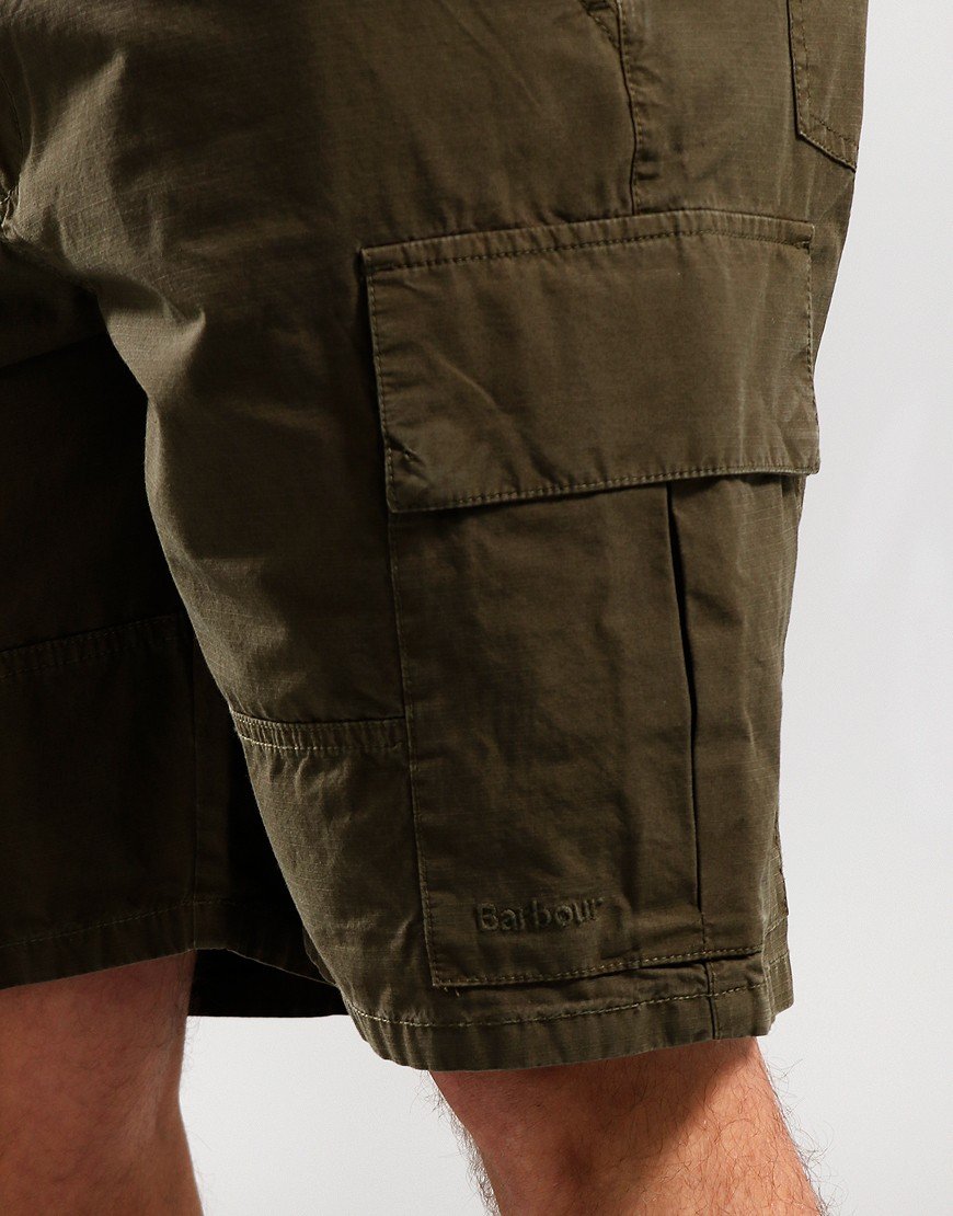 Barbour Essential Ripstop Shorts Ivy Green - Terraces Menswear