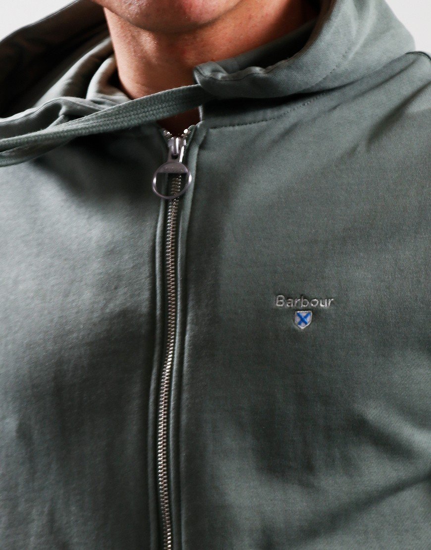 Barbour International Wallington Zip Hoodie Agave Green - Terraces Menswear