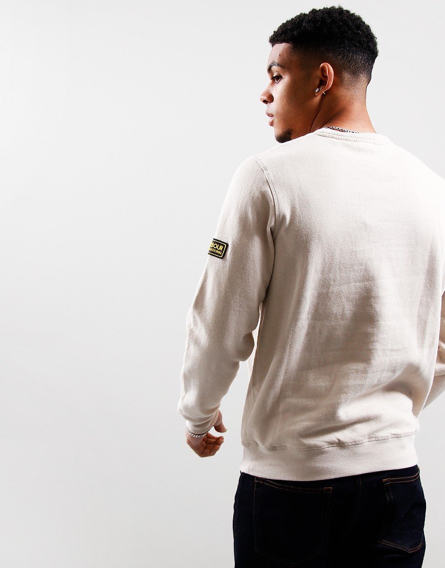 Barbour International Badge Crew Sweat Mist - Terraces Menswear