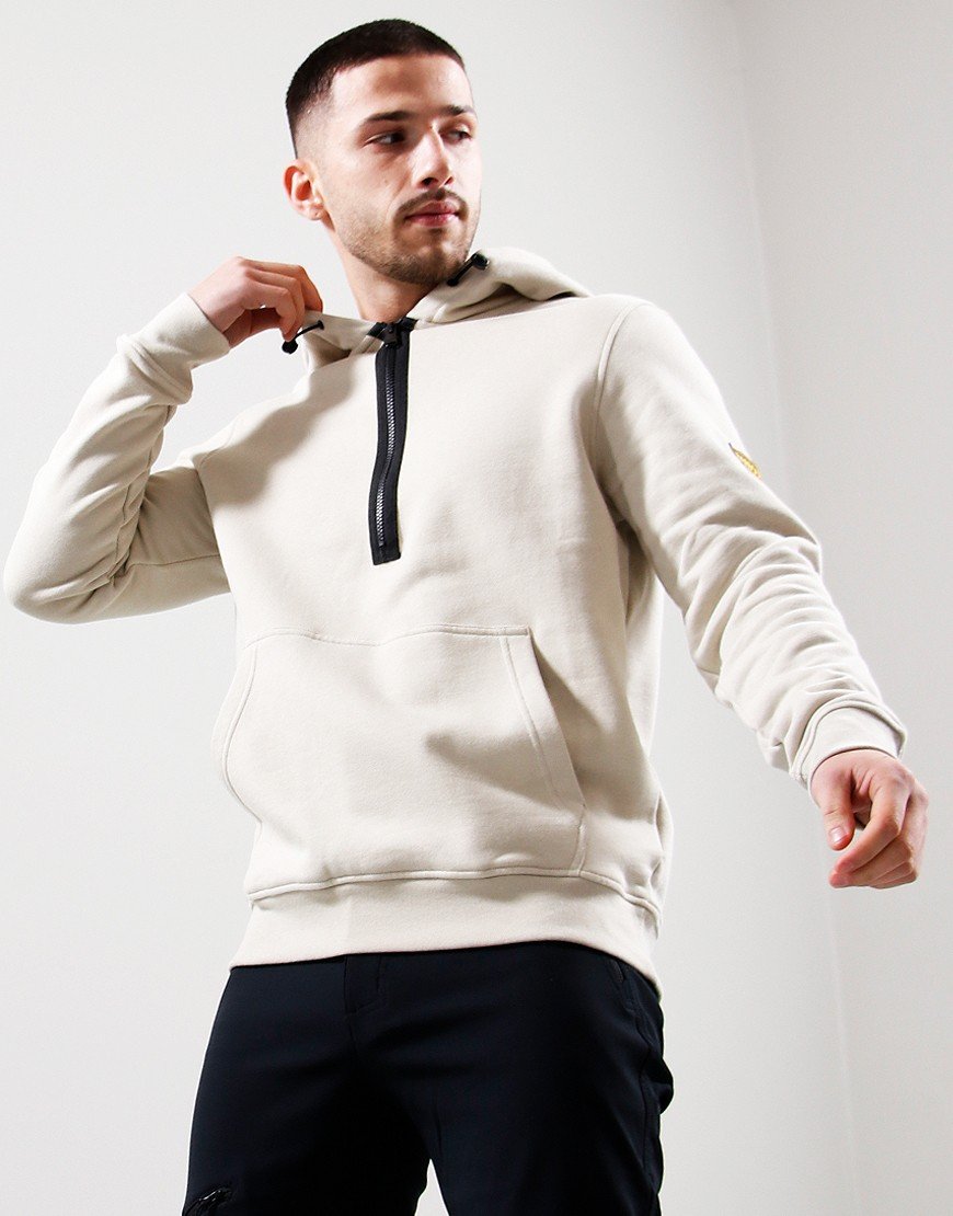 Barbour International Badge Half Zip Sweat Mist - Terraces Menswear