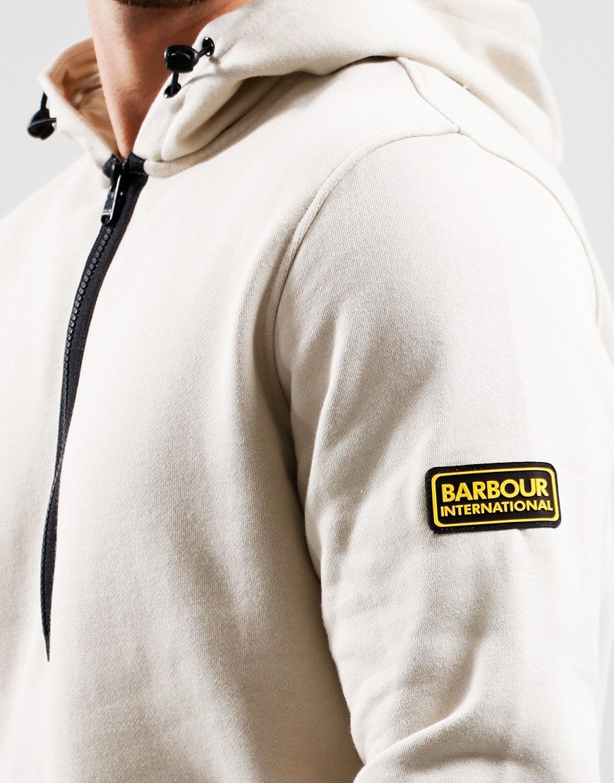 Barbour International Badge Half Zip Sweat Mist - Terraces Menswear