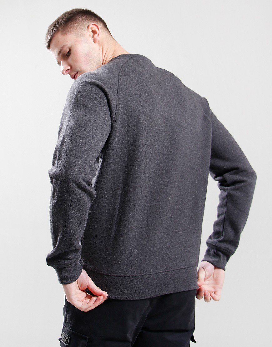 Barbour International Essential Crew Charcoal - Terraces Menswear
