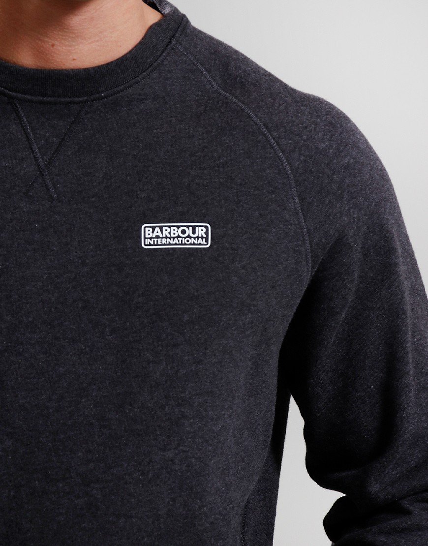 Barbour International Essential Crew Charcoal - Terraces Menswear