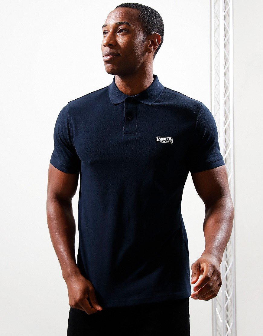 Barbour International Essential Polo Shirt Navy - Terraces Menswear