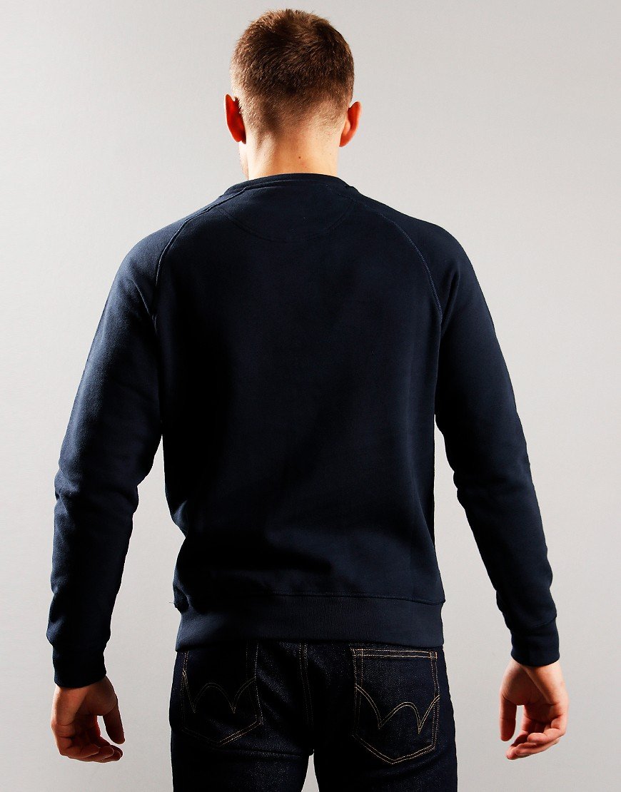 Barbour International Essential Crew Sweat International Navy - Terraces Menswear