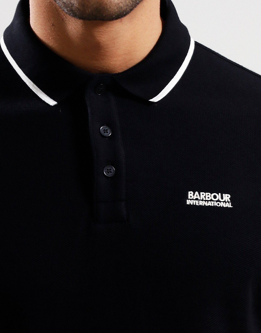 Barbour International Kick Polo Shirt Black - Terraces Menswear