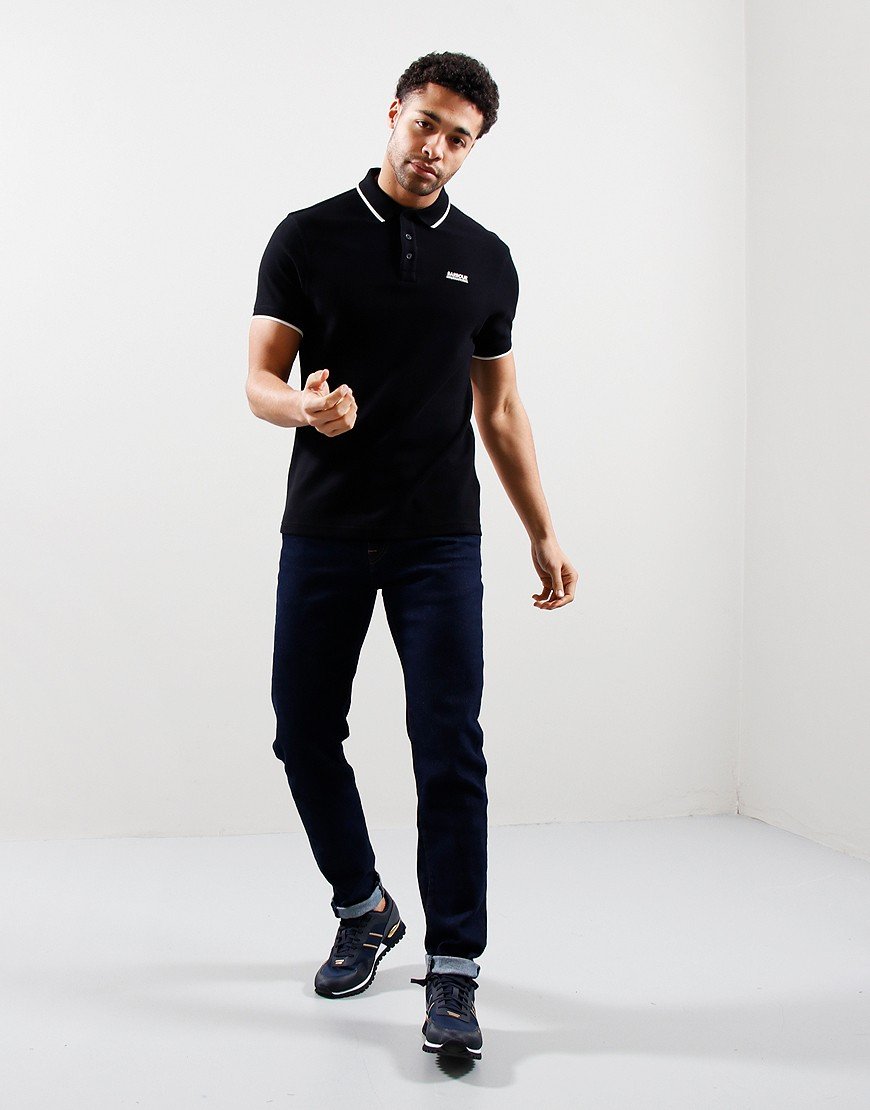 Barbour International Kick Polo Shirt Black - Terraces Menswear