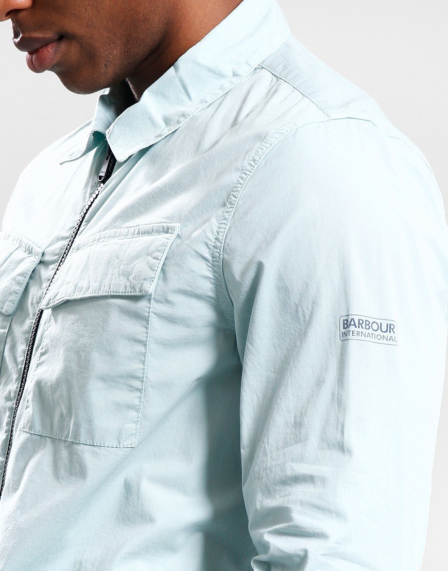 Barbour International Parson Overshirt Green Fig - Terraces Menswear