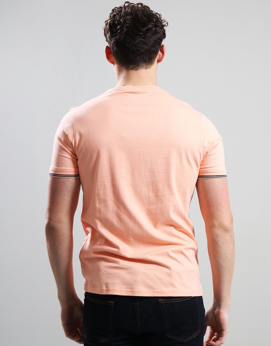 Barbour International Philip Tip Cuff T-Shirt Peach Nectar - Terraces ...