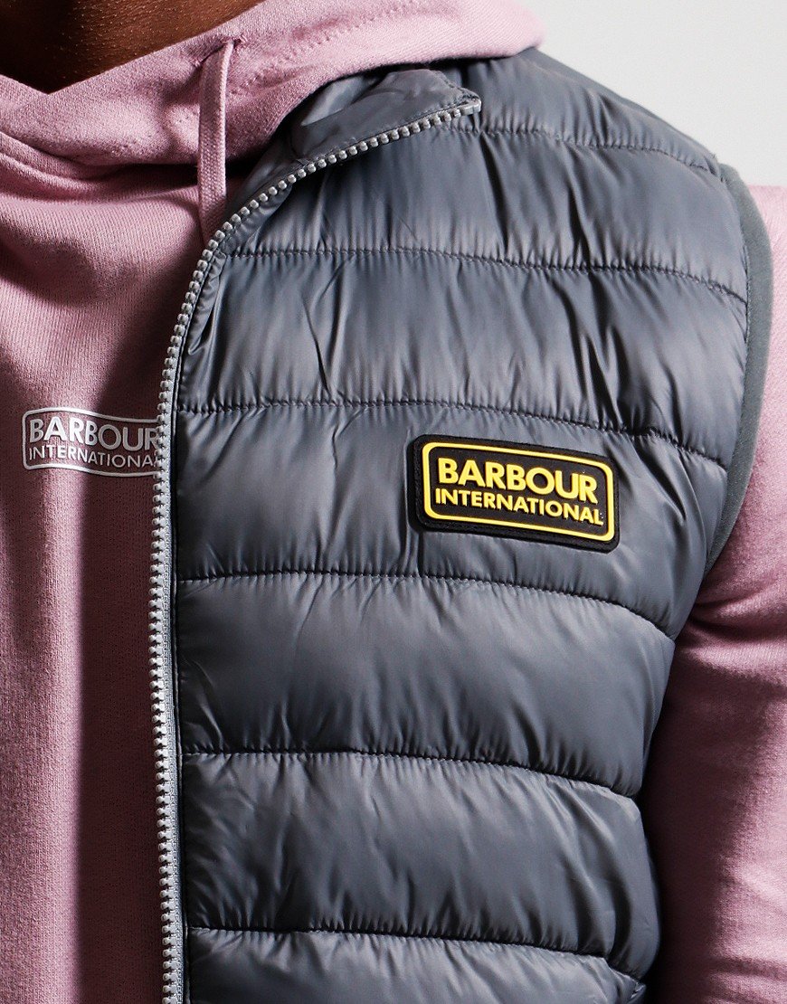 Barbour International Racer Reed Gilet Gargoyle - Terraces Menswear