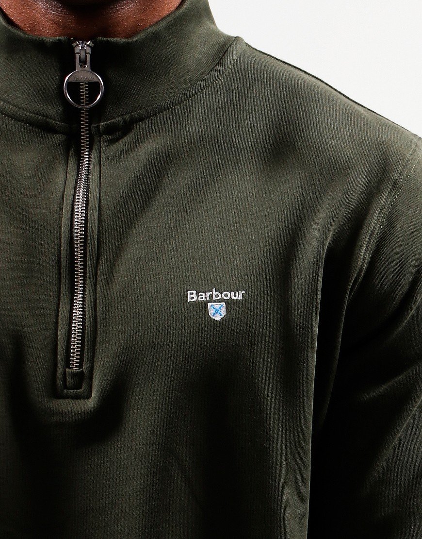 Barbour International Rothley Half Zip Sweat Olive - Terraces Menswear