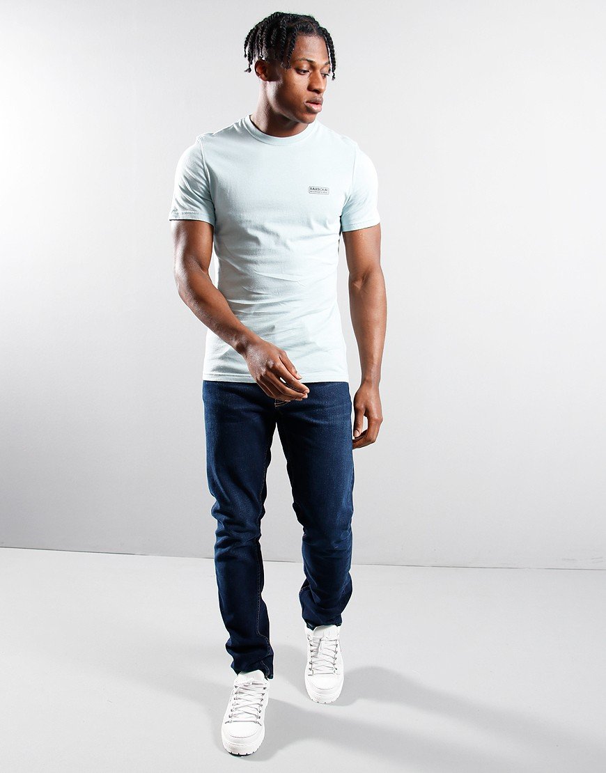 Barbour Small Logo T-shirt Pastel Spruce - Terraces Menswear