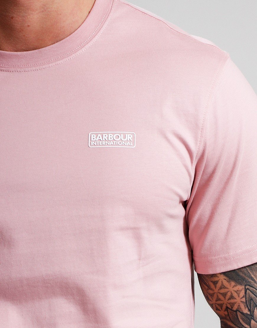 Barbour International Small Logo T-Shirt Pink - Terraces Menswear