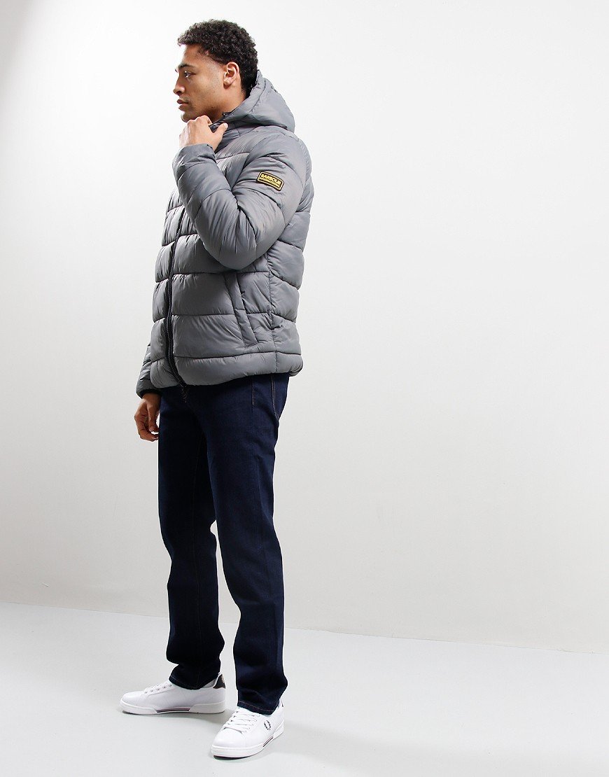 Barbour International Bobber Quilted Jacket Slate Grey - Terraces Menswear