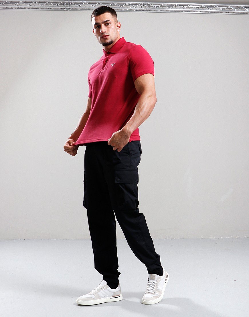 Barbour Lightweight Sports Polo Shirt Raspberry - Terraces Menswear