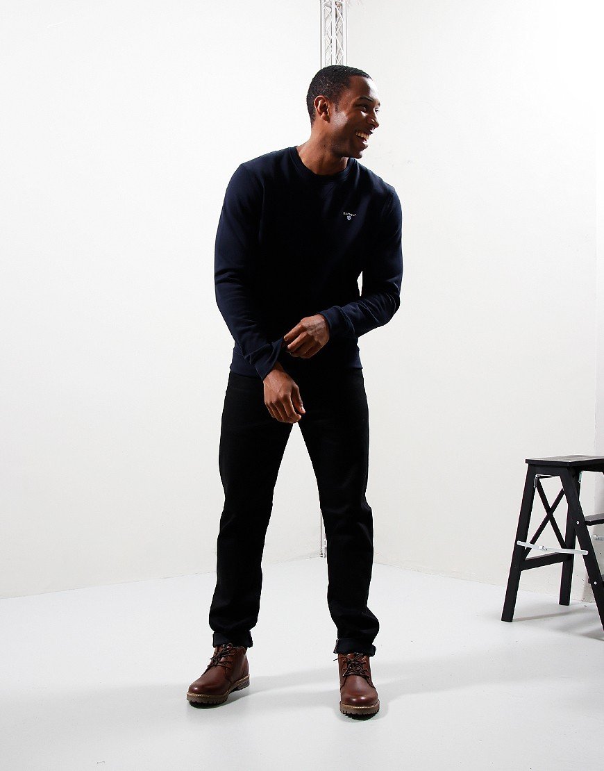Barbour Risdale Crew Sweat Navy - Terraces Menswear