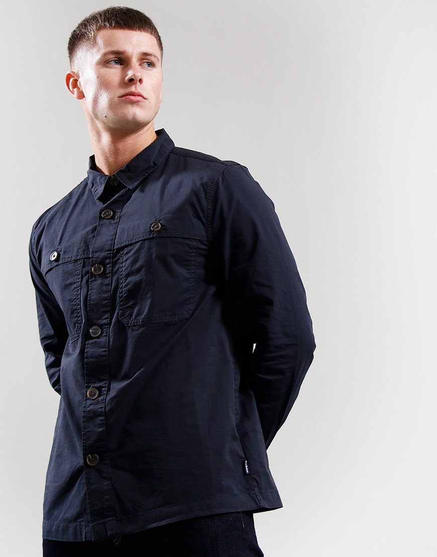 Barbour Sidlaw Overshirt Navy - Terraces Menswear