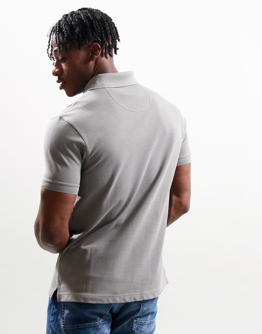 Barbour Tartan Pique Polo Shirt Pewter - Terraces Menswear