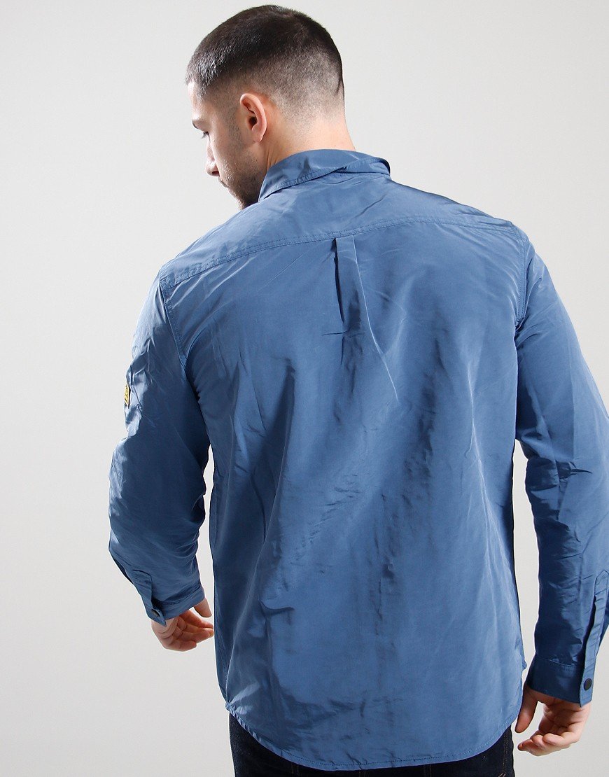 Barbour International Control Overshirt Washed Navy - Terraces Menswear