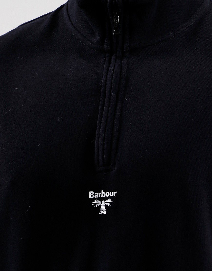 Barbour Beacon Brisk Half Zip Sweat Black - Terraces Menswear