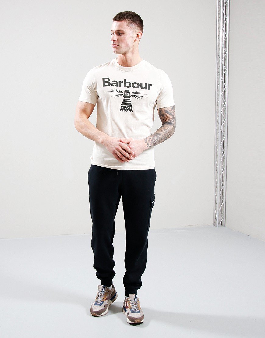Barbour Large Logo T-shirt Rainy Days - Terraces Menswear