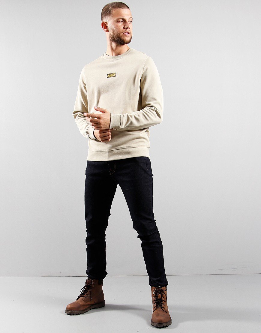 Barbour International Urban Crew Sweat Oyster - Terraces Menswear