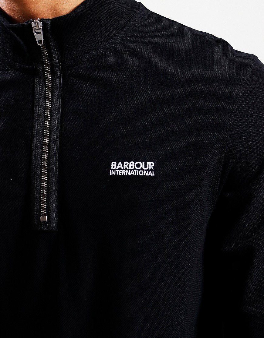 Barbour International Breaker Half Zip Sweat Black - Terraces Menswear
