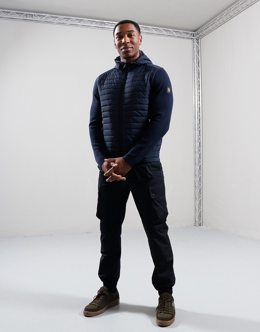 Belstaff Vert Full Zip Cardigan Dark Ink - Terraces Menswear