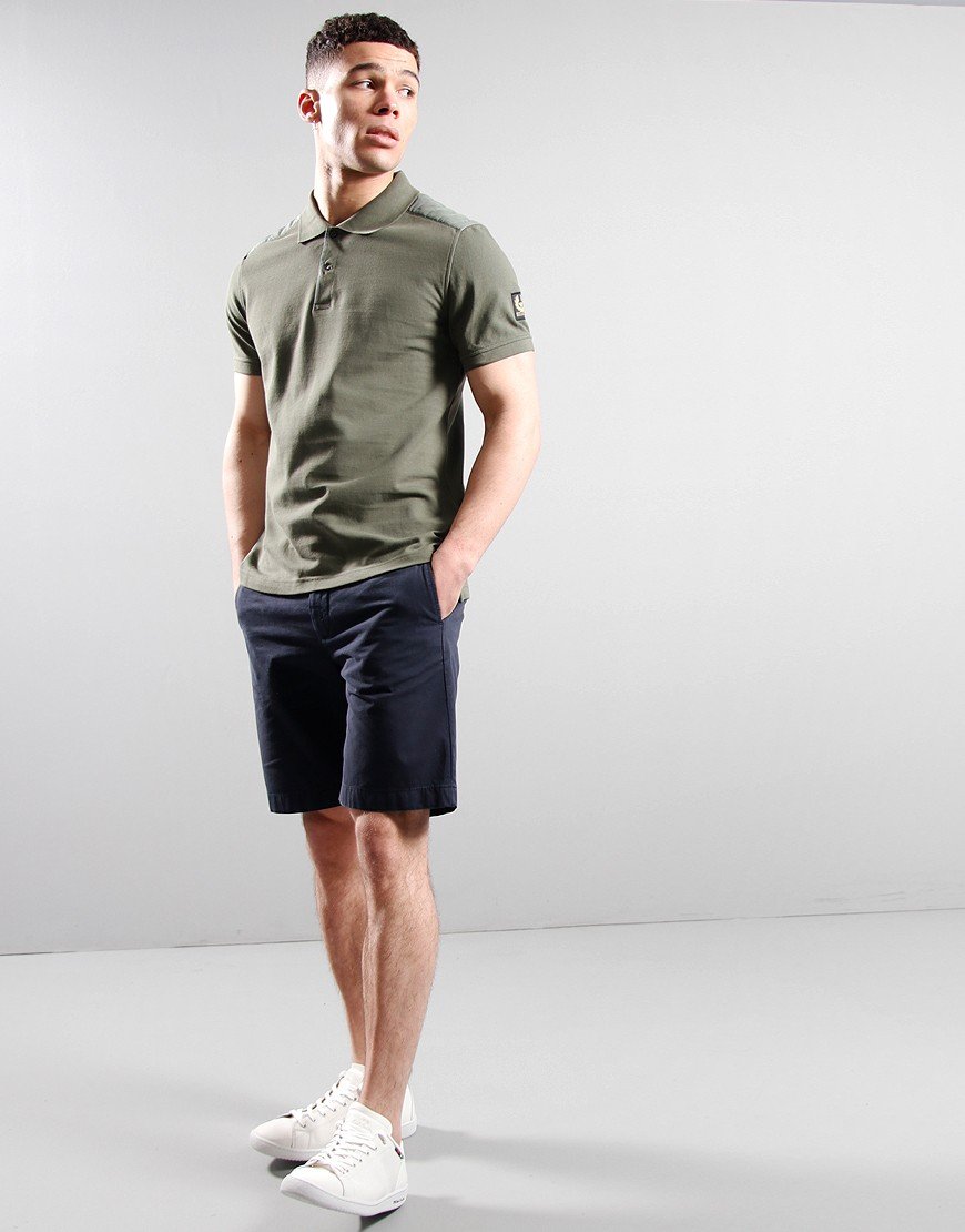 Belstaff Racing Polo Shirt Pewter Green - Terraces Menswear