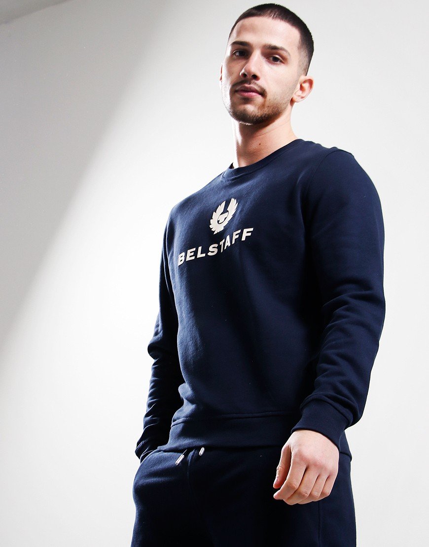 Belstaff Signature Crew Sweat Dark Ink - Terraces Menswear