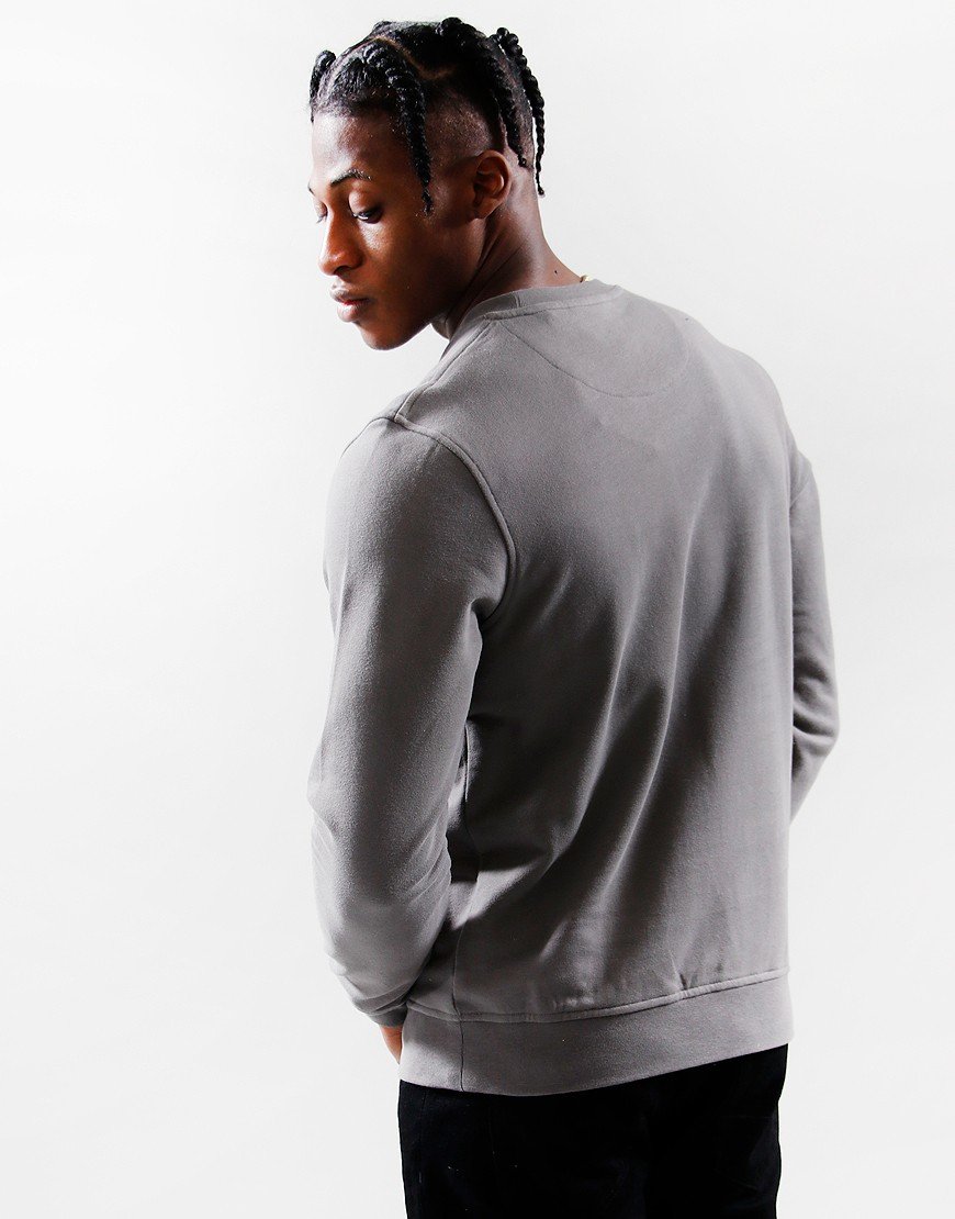 Belstaff Signature Crew Sweat Granite Grey/Neon Pink - Terraces Menswear