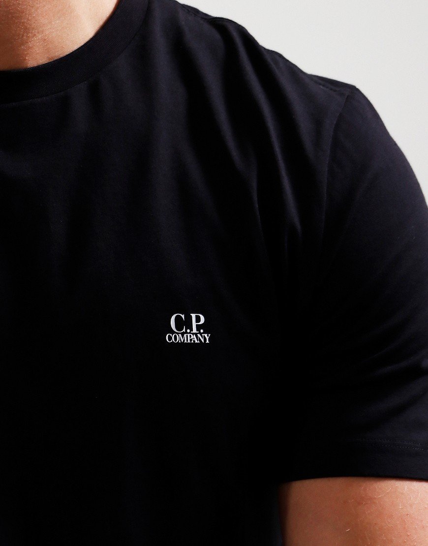 C.P. Company 30/1 Jersey Logo T-Shirt Black - Terraces Menswear