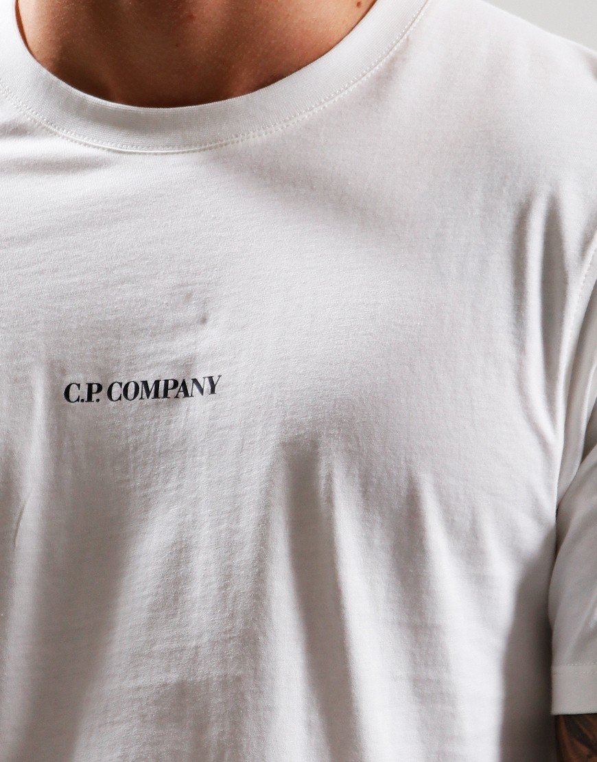 C.P. Company 30/1 Logo T-Shirt Gauze White - Terraces Menswear