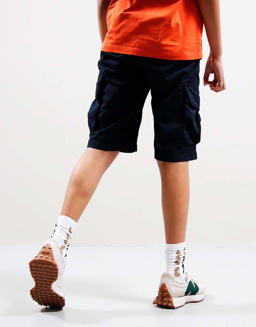 C.P. Company Kids Gabardine Short Total Eclipse - Terraces Menswear
