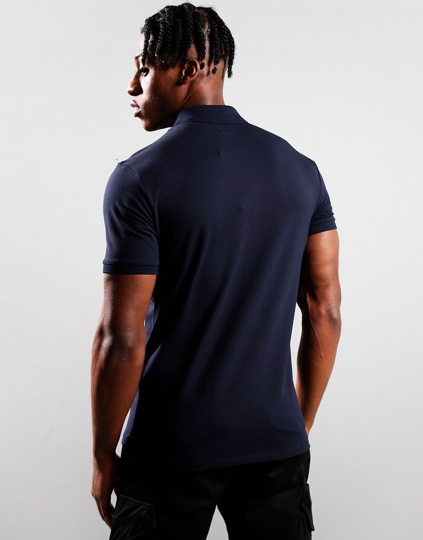 C.P. Company Slim Pique Polo Shirt Total Eclipse - Terraces Menswear