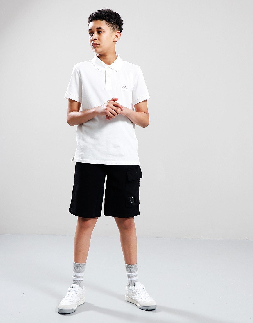 C.P. Company Kids Diagonal Cargo Shorts Black - Terraces Menswear