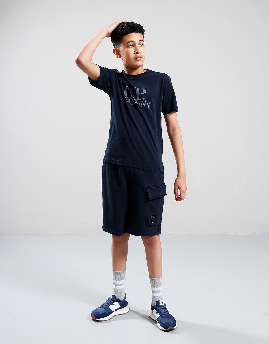 C.P. Company Kids Diagonal Cargo Shorts Total Eclipse - Terraces Menswear