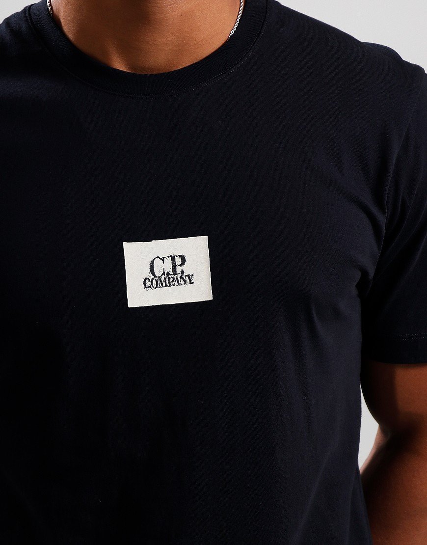 C.P. Company 30/1 Jersey Logo T-Shirt Black - Terraces Menswear